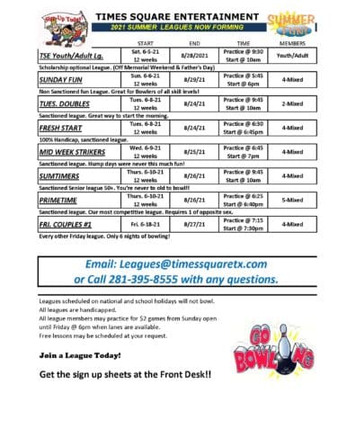 Bowling Alley | Family Fun | Times Square Entertainment | Katy, TX