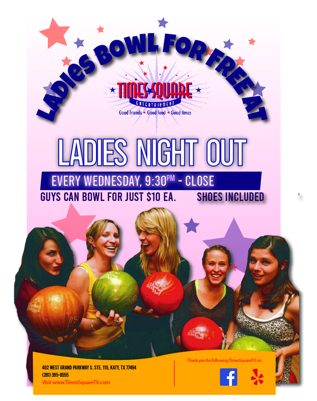 Discounts | Specials | Bowling | Times Square Entertainment | Katy, TX