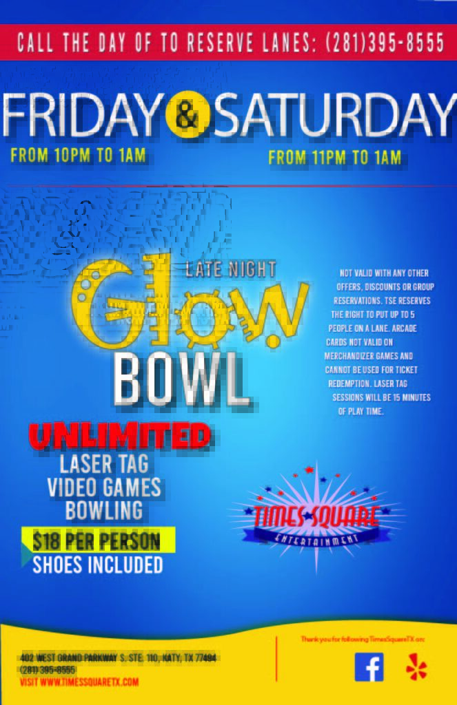 Discounts | Specials | Bowling | Times Square Entertainment | Katy, TX