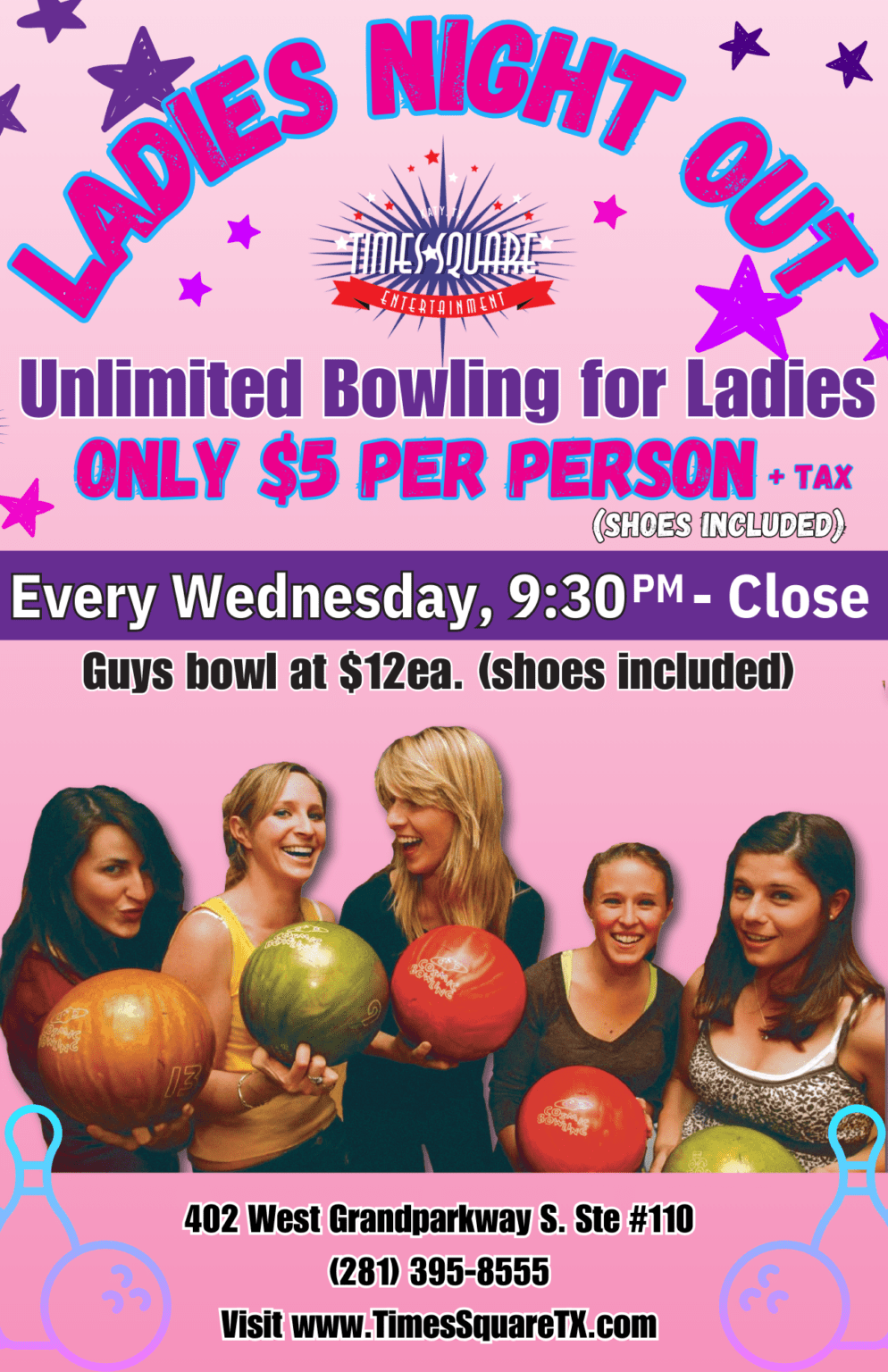 Discounts | Specials | Bowling | Times Square Entertainment | Katy, TX
